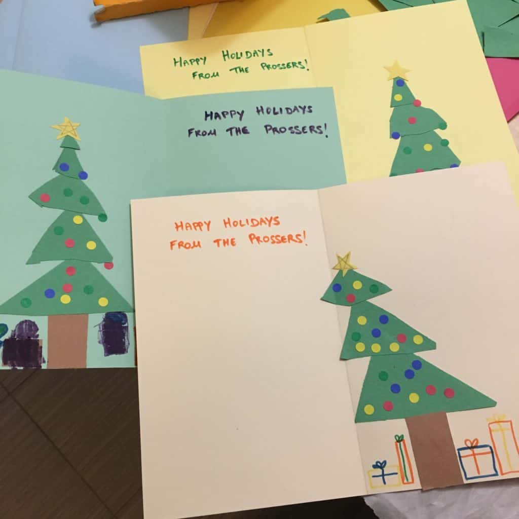 DIY Holiday Cards With Preschoolers! - Go Wander, Bee Happy