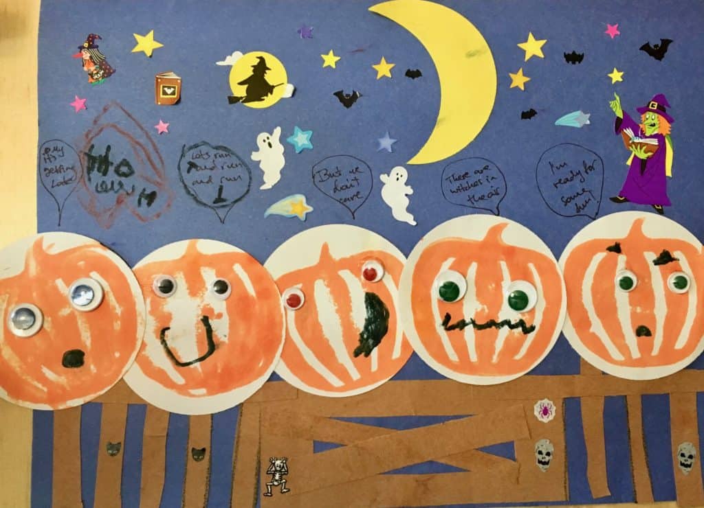 Five Little Pumpkins Halloween Craft - Go Wander, Bee Happy